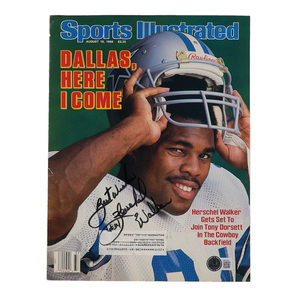 Herschel Walker Signed Cowboys 8x10 Magazine Cover (Beckett) | Pristine Auction