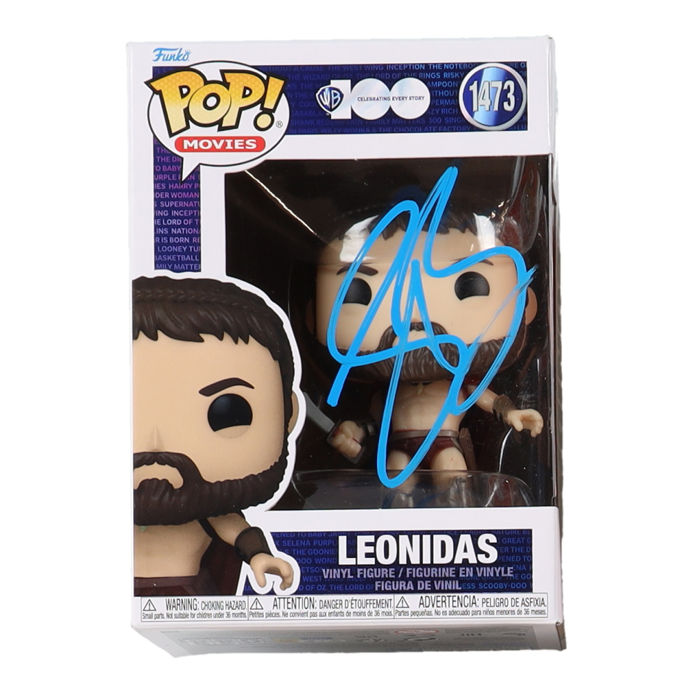 Gerard Butler Signed "WB 100" #1473 Leonidas Funko Pop! Vinyl Figure (Beckett) | Pristine Auction