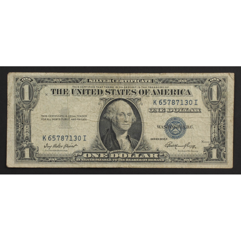 1935 United States Silver Certificate $1 One Dollar Bank Note ...