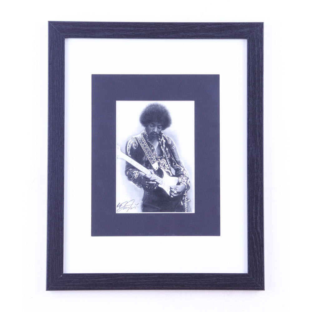 Anthony Douglas Signed "Jimi Hendrix" Custom Framed Lithograph (Douglas ...