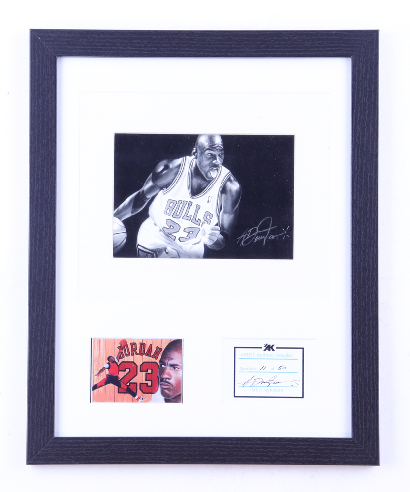 Anthony Douglas Signed LE "Michael Jordan" Custom Framed Lithograph ...