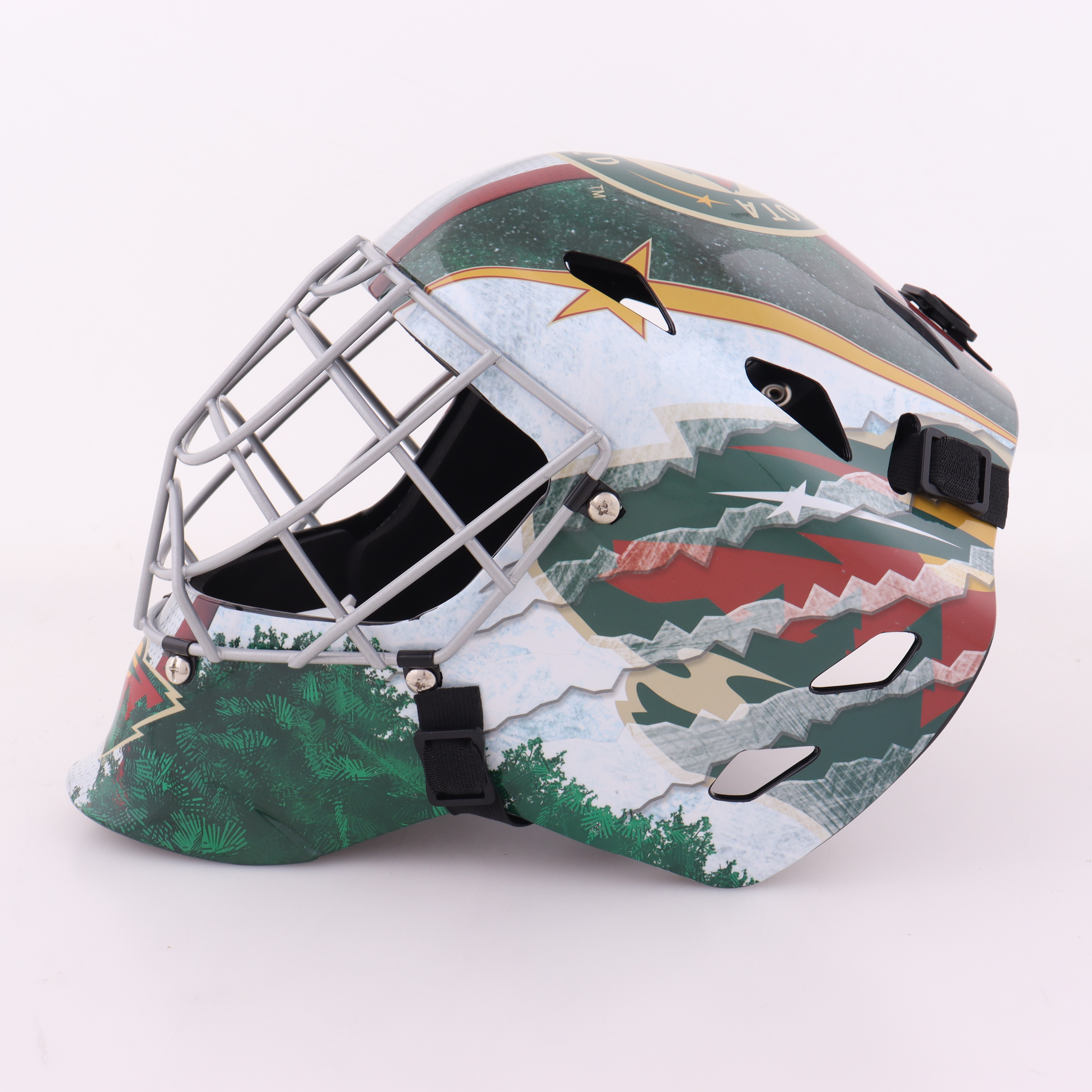 Kaapo Kahkonen & Cam TalbotSigned Wild Hockey Goaltender Helmet ...