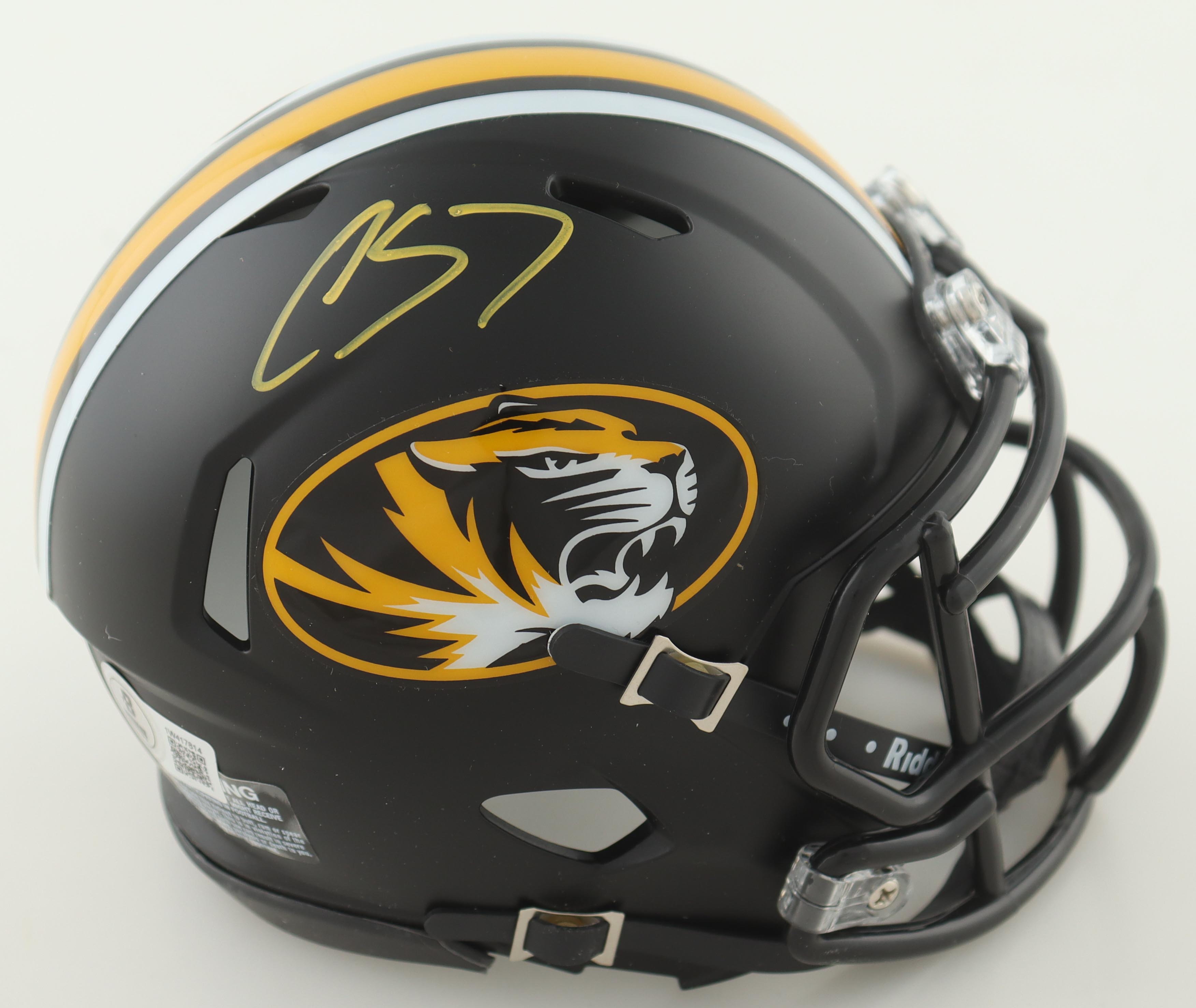 Cody Schrader Signed Missouri Tigers Speed Mini Helmet (Beckett ...