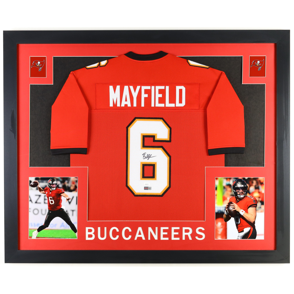 Baker Mayfield Signed Custom Framed Jersey Display (JSA) | Pristine Auction