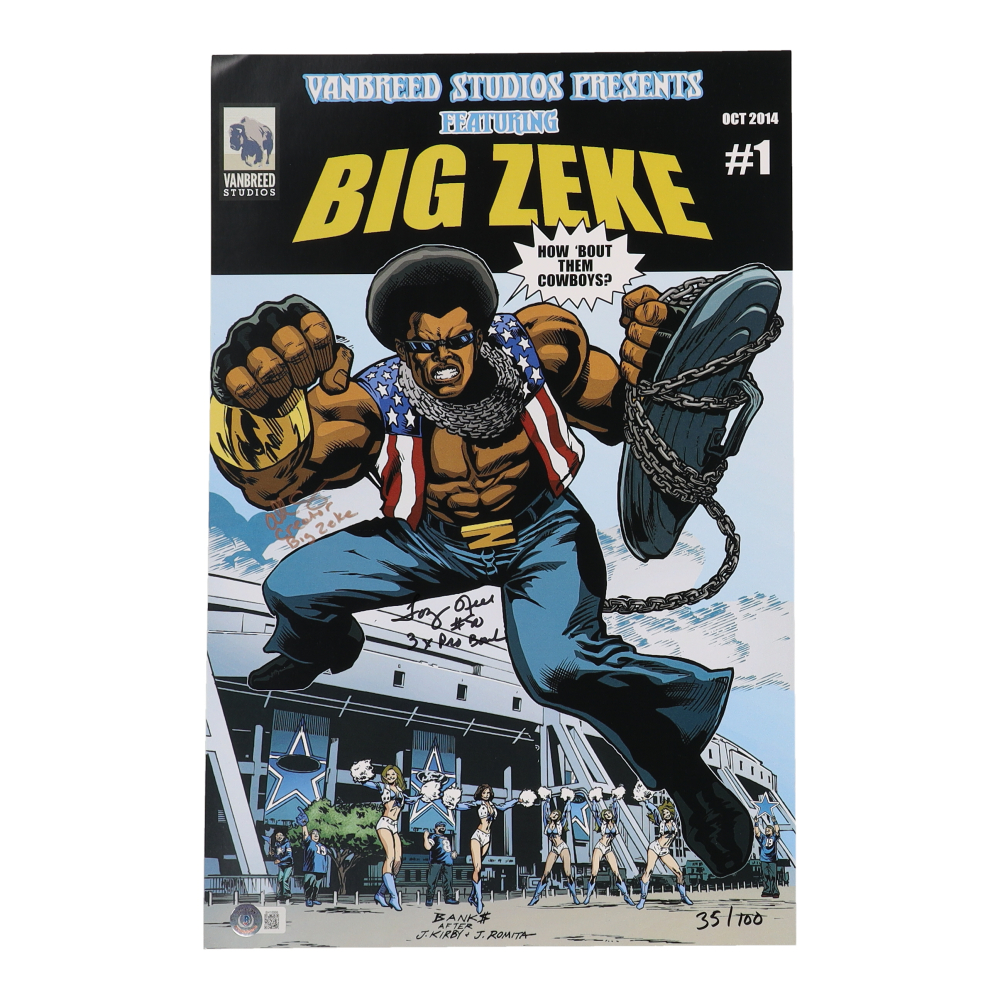 Allen Cordrey & Tony Hill Signed "Big Zeke" LE 11x17 Photo Inscribed ...