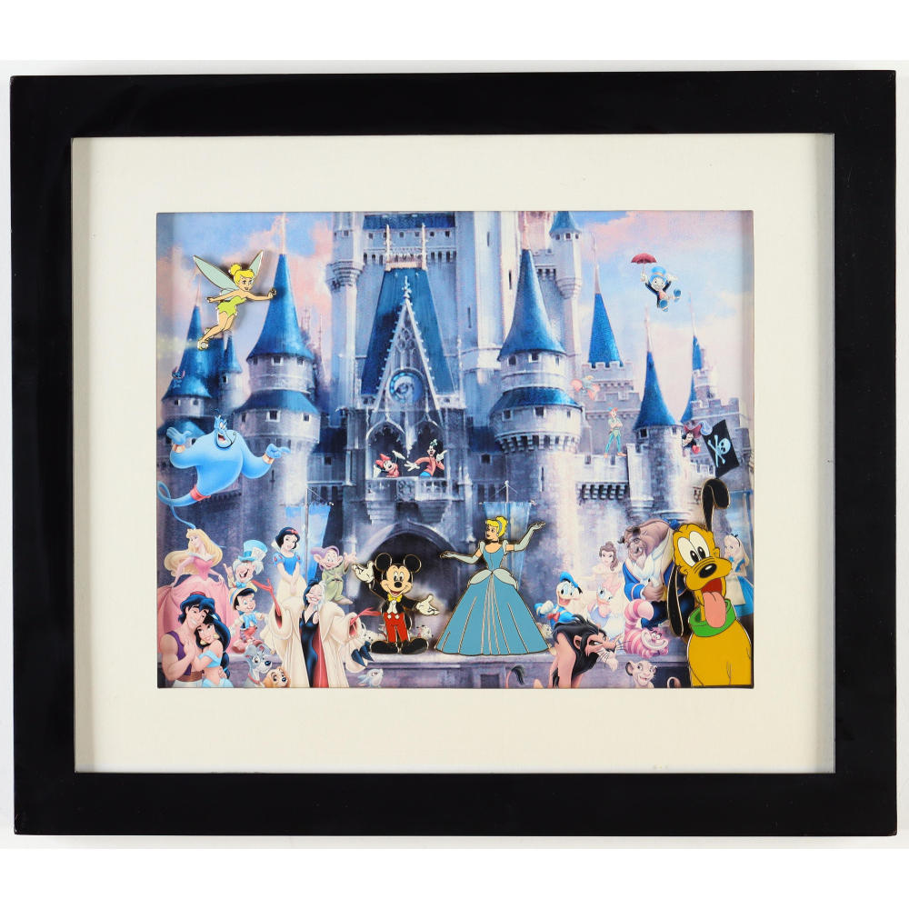 Disneyland Souvenir Custom Framed Display with Tinker Bell, Mickey ...