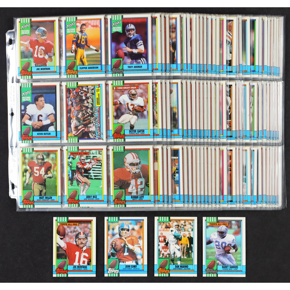 1990 Topps Football Complete Set of (528) Cards with Joe Montana #13 ...