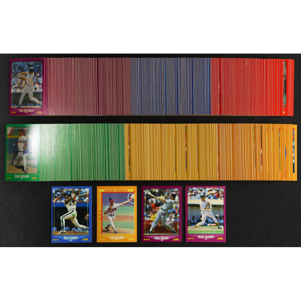 1988 Score Baseball Complete Set of (660) Cards with Tom Glavine #638 ...
