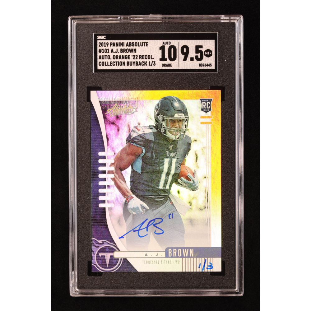 A.J. Brown 2019 Absolute Orange #101 RC / 2022 Recollection Collection ...