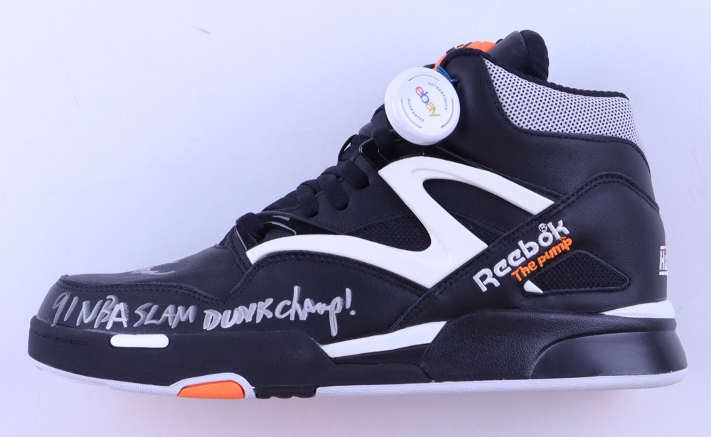 Dee Brown Thrice-Signed Pair of Reebok Hexalite Pump Basketball Shoes ...