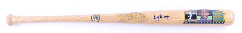 George Brett Signed Cooperstown Bat Co. Royals Player Model Baseball ...