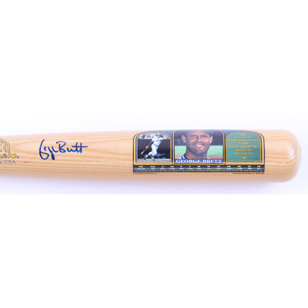 George Brett Signed Cooperstown Bat Co. Royals Player Model Baseball ...