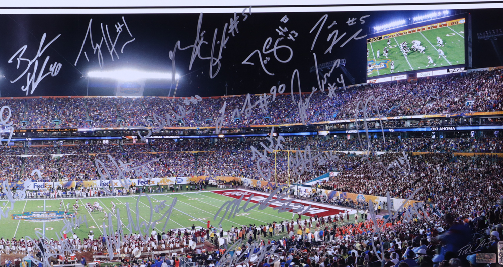 2009 National Champions Florida Gators 14x39 Panoramic Photo Signed By ...