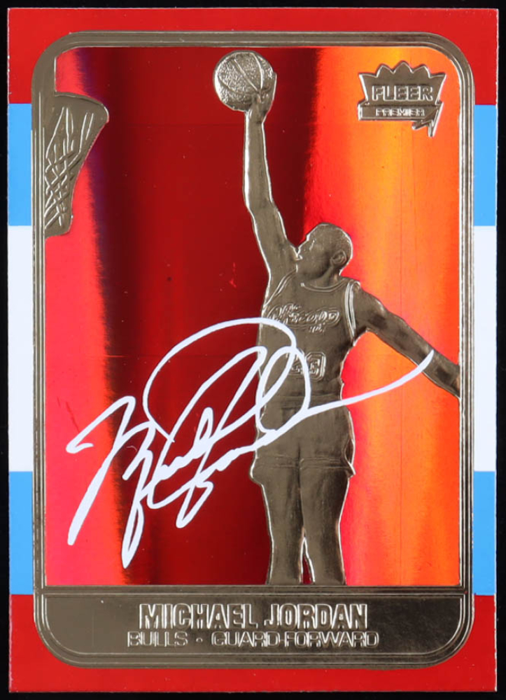 Michael Jordan 1997 Fleer Premier Signature Series Red Holo Refractor ...