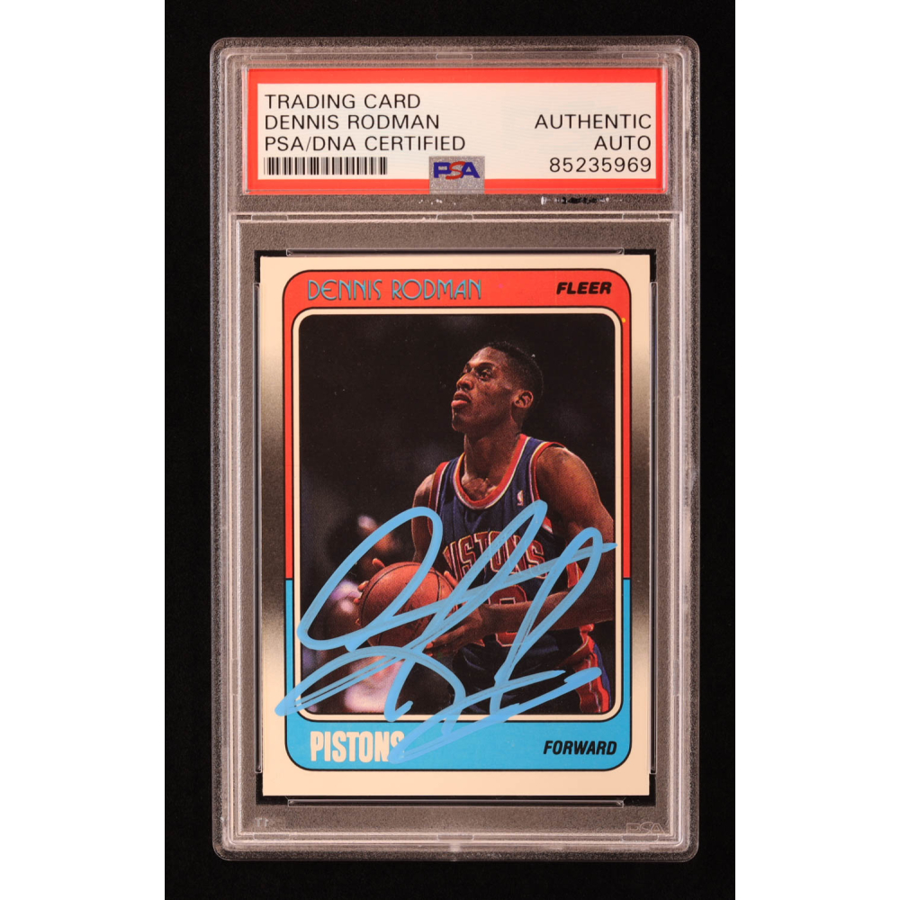 Dennis Rodman Signed 1988-89 Fleer #43 RC (PSA) | Pristine Auction