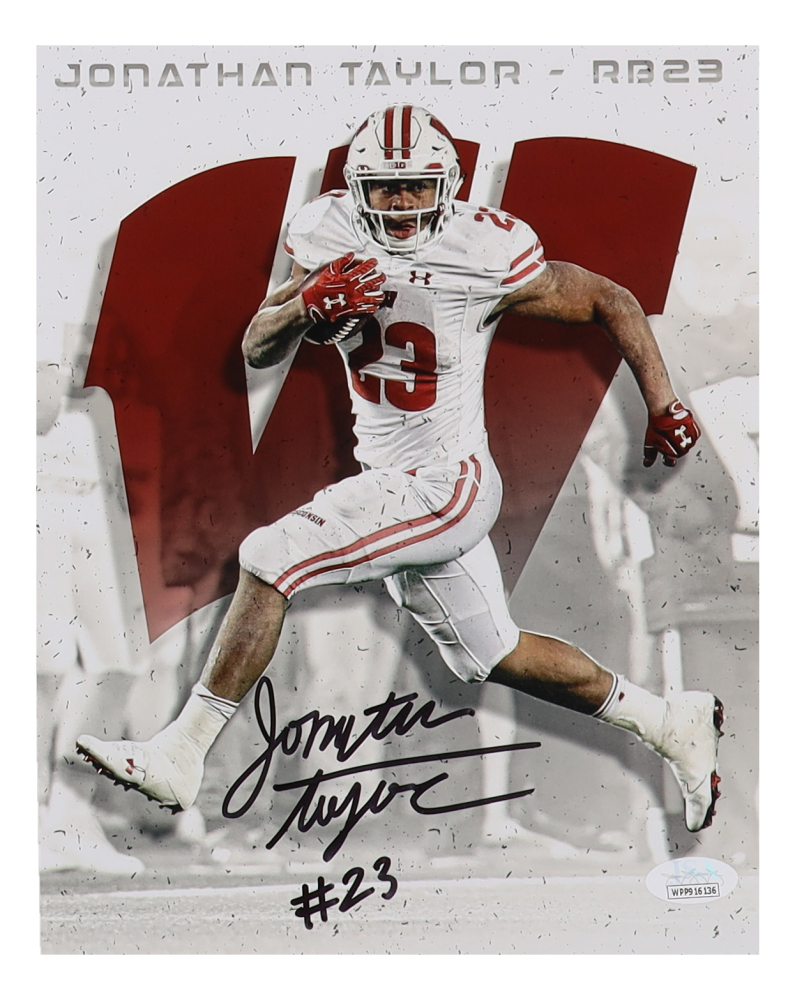 Jonathan Taylor Signed Wisconsin Badgers 8x10 Photo (JSA) | Pristine ...