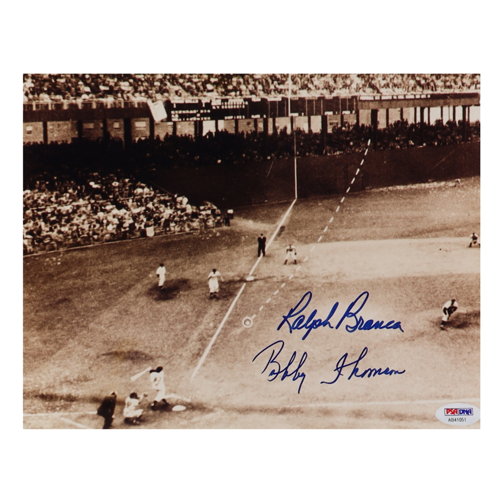 Ralph Branca & Bobby Thomson Signed "The Shot Heard 'Round The World ...
