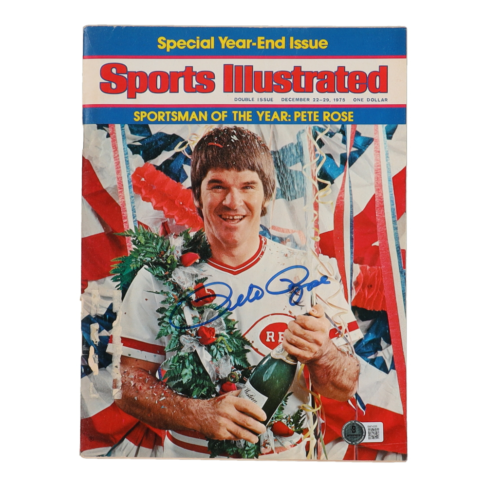 Pete Rose Signed 1975 "Sports Illustrated" Magazine (Beckett ...
