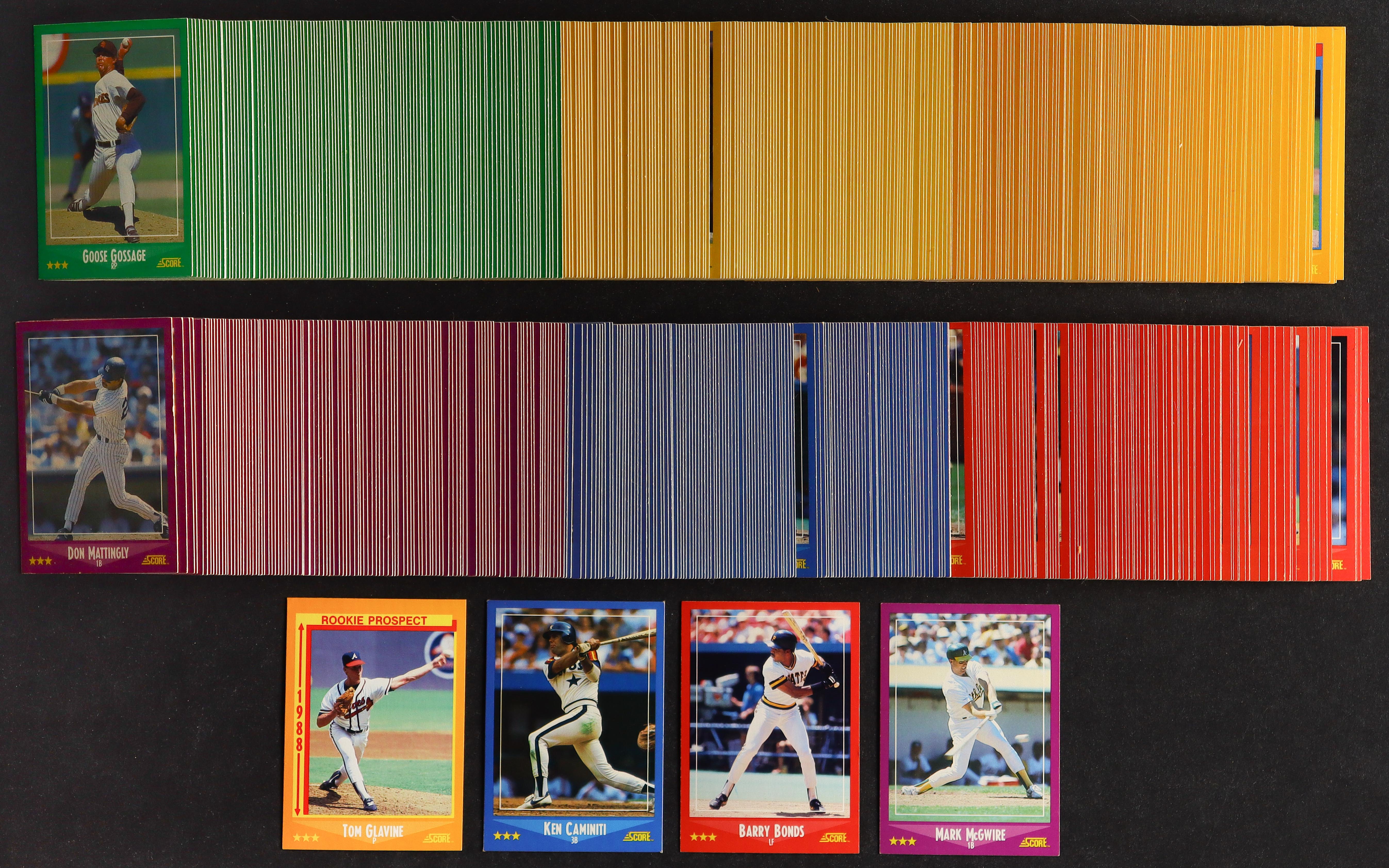 1988 Score Baseball Complete Set of (660) Cards with Tom Glavine #638 ...