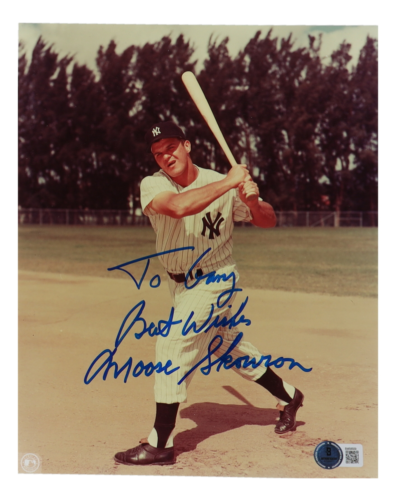 Bill "Moose" Skowron Signed Yankees 8x10 Photo Inscribed "Best Wishes ...