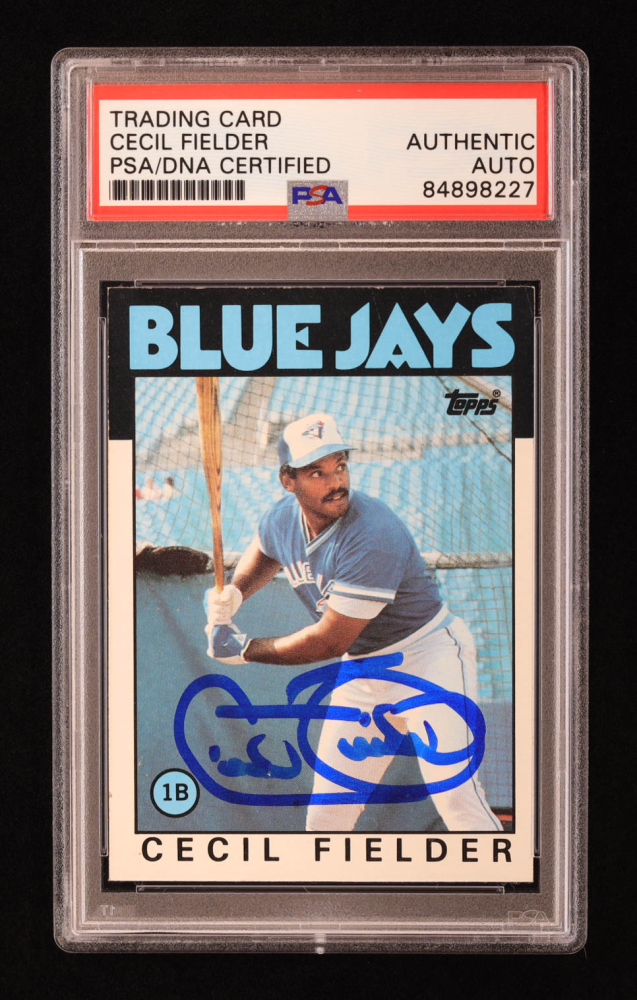 Cecil Fielder Signed 1986 Topps #386 RC (PSA) | Pristine Auction