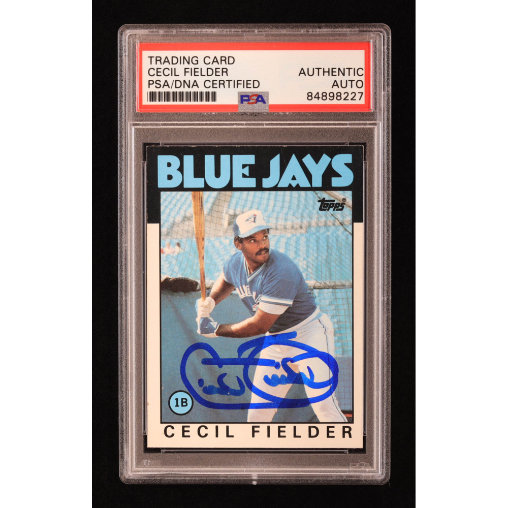 Cecil Fielder Signed 1986 Topps #386 RC (PSA) | Pristine Auction