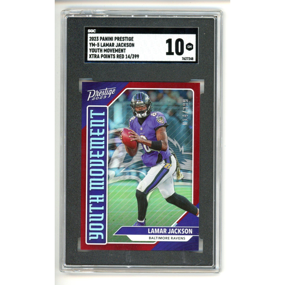 Lamar Jackson 2023 Prestige Youth Movement Xtra Points Red #5 #/399 ...