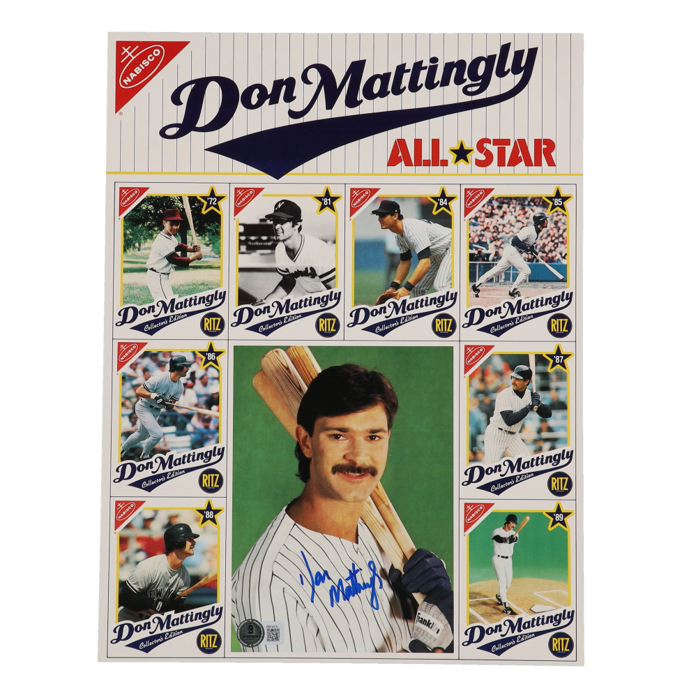 Don Mattingly Signed 1989 Topps Nabisco Ritz Don Mattingly All Star ...