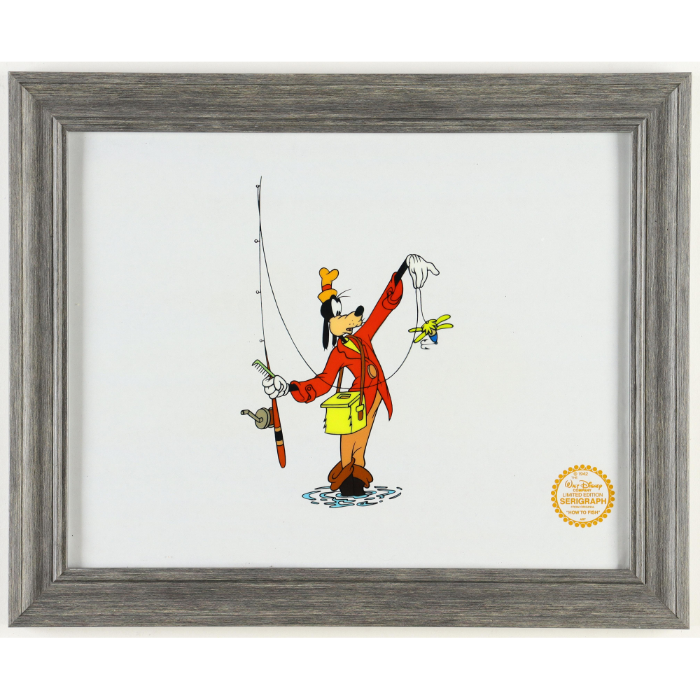 LE Walt Disney's "Goofy Gone Fishing - How To Fish" Custom Framed ...
