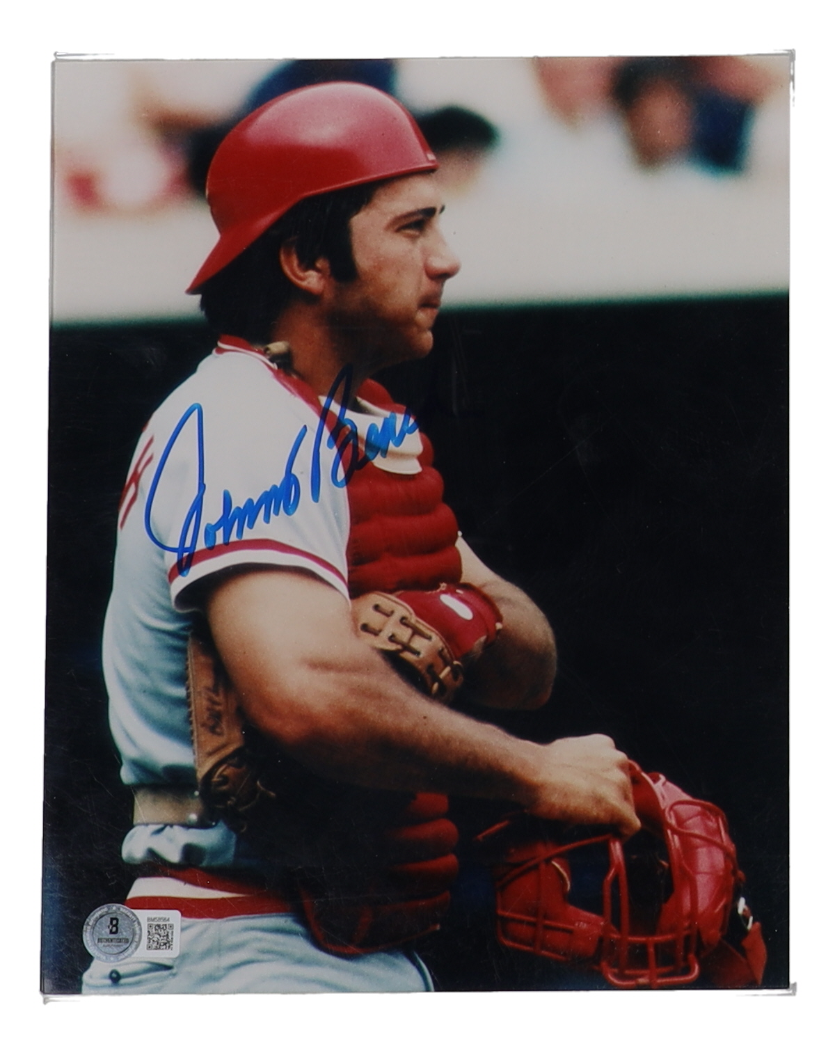 Johnny Bench Signed Reds 8x10 Photo (Beckett) | Pristine Auction
