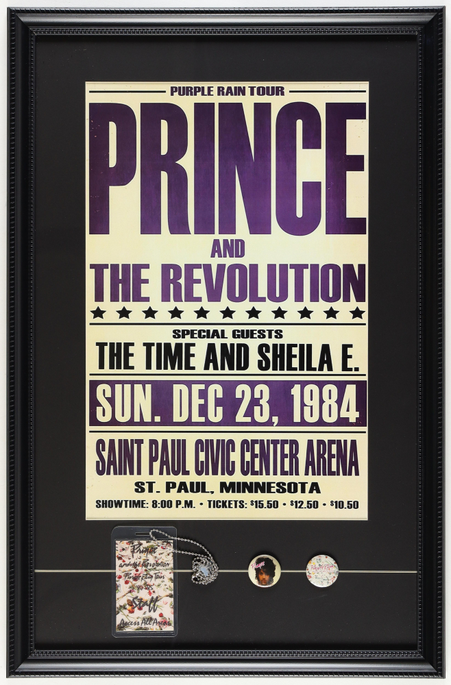 Prince & The Revolution Purple Rain Tour Custom Framed Poster Display ...