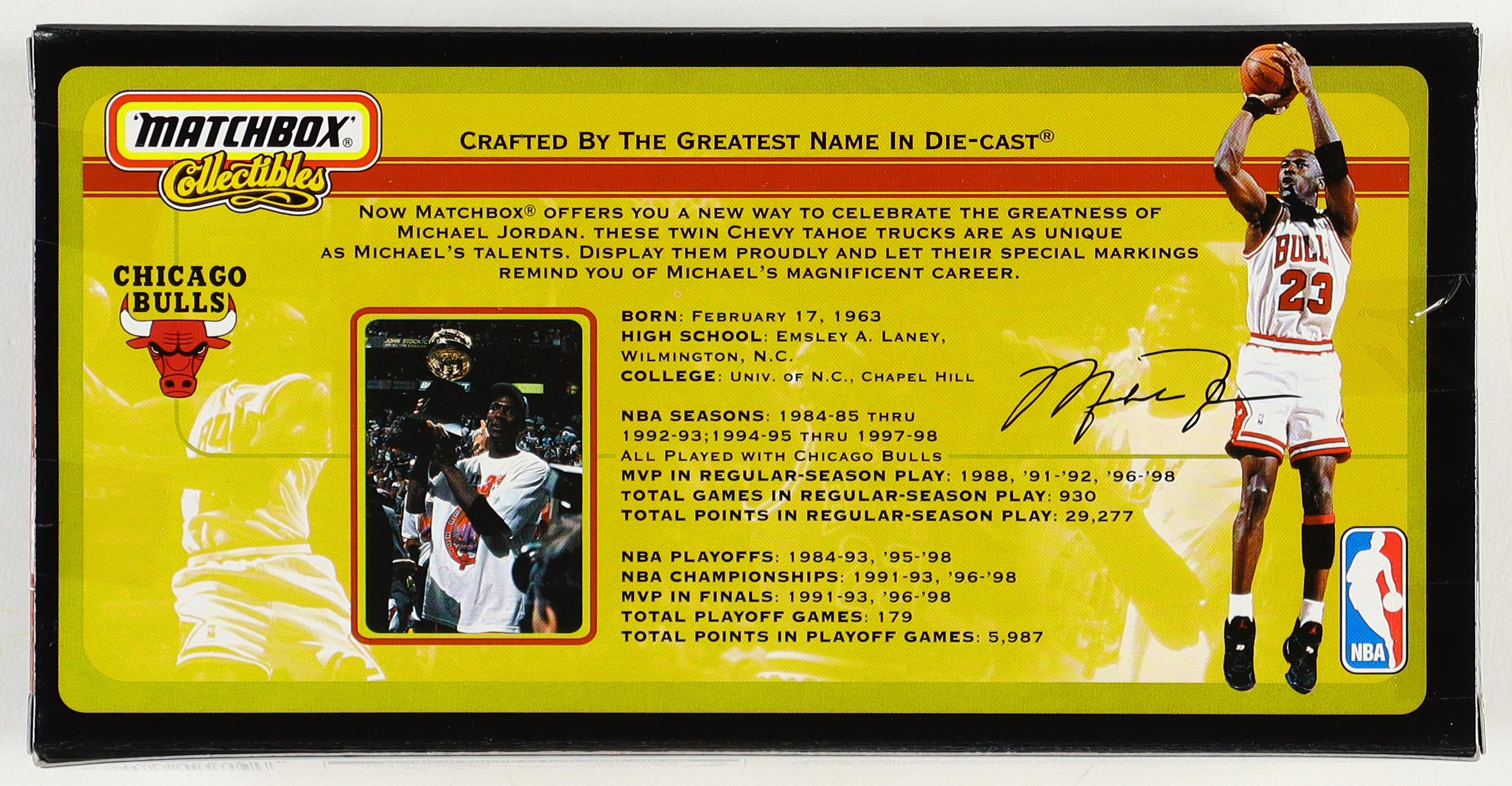 Michael Jordan 1999 Bulls Upper Deck Matchbox Collectibles 1:32 Diecast ...