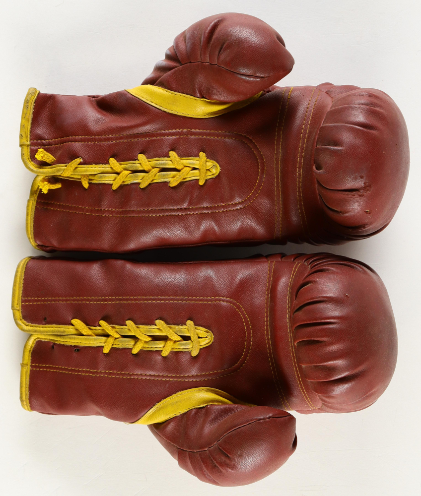 Mike Tyson Signed "Sugar Ray Robinson" Sport Fun Boxing Glove Set ...