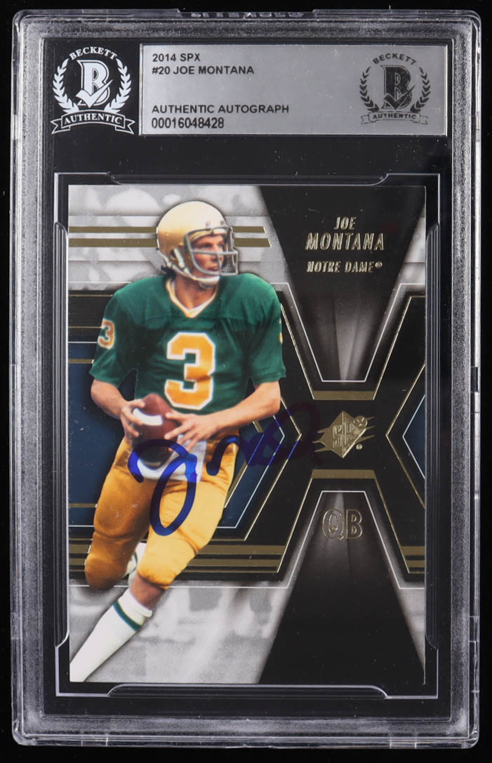 Joe Montana Signed 2014 SPx #20 (BGS) | Pristine Auction