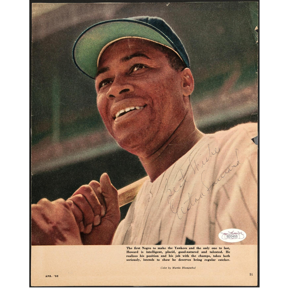 Elston Howard Signed Yankees 8x10 Magazine Page (JSA) | Pristine Auction