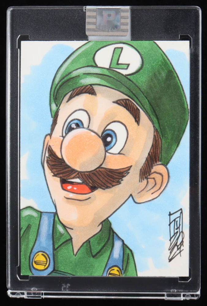 Luigi | Mario | Nintendo | Original Art Sketch Card by Tom Hodges (1/1 ...