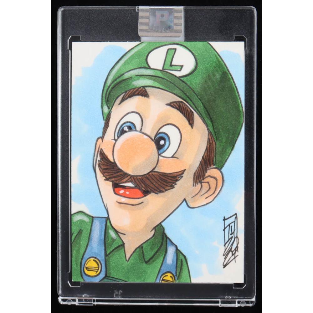 Luigi | Mario | Nintendo | Original Art Sketch Card by Tom Hodges (1/1 ...