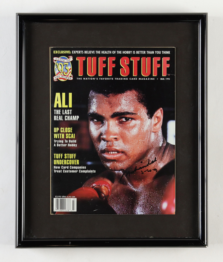 Muhammad Ali Signed Original 1993 "Tuff Stuff" Custom Framed Magazine ...