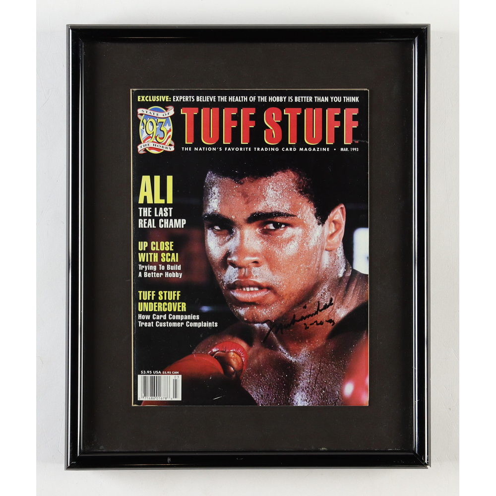 Muhammad Ali Signed Original 1993 "Tuff Stuff" Custom Framed Magazine ...
