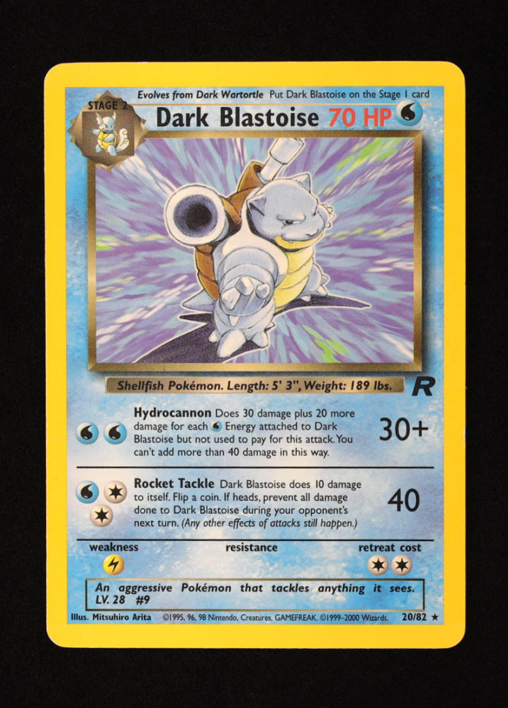 Dark Blastoise 2000 Pokemon Team Rocket Unlimited #20 | Pristine Auction