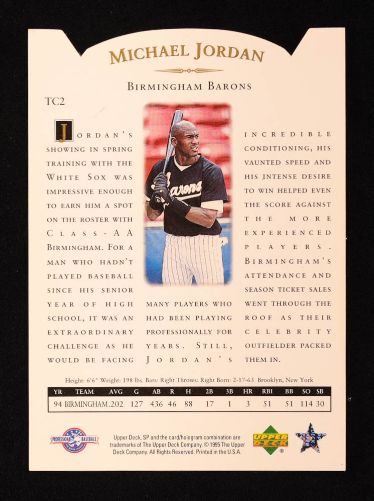 Michael Jordan 1995 SP Top Prospects Michael Jordan Time Capsule #TC2 ...
