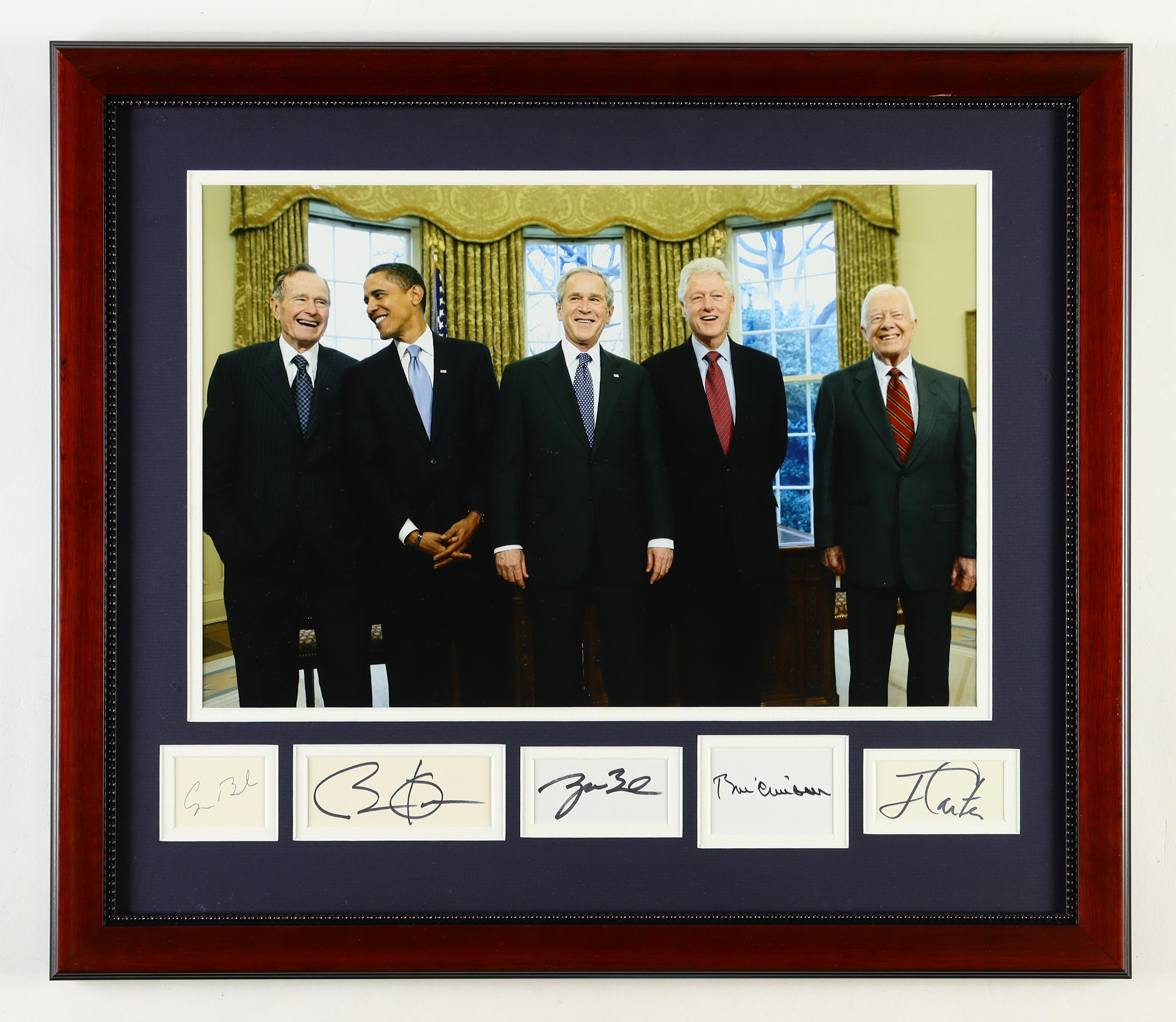 Presidents of the United States Custom Framed Display Signed By (5 ...