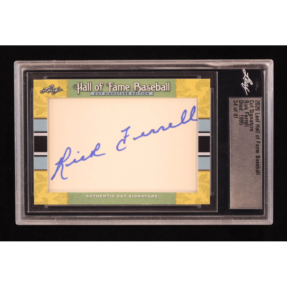 Rick Ferrell 2020 Leaf Hall of Fame Baseball Cut Signatures #NNO #34/41 ...