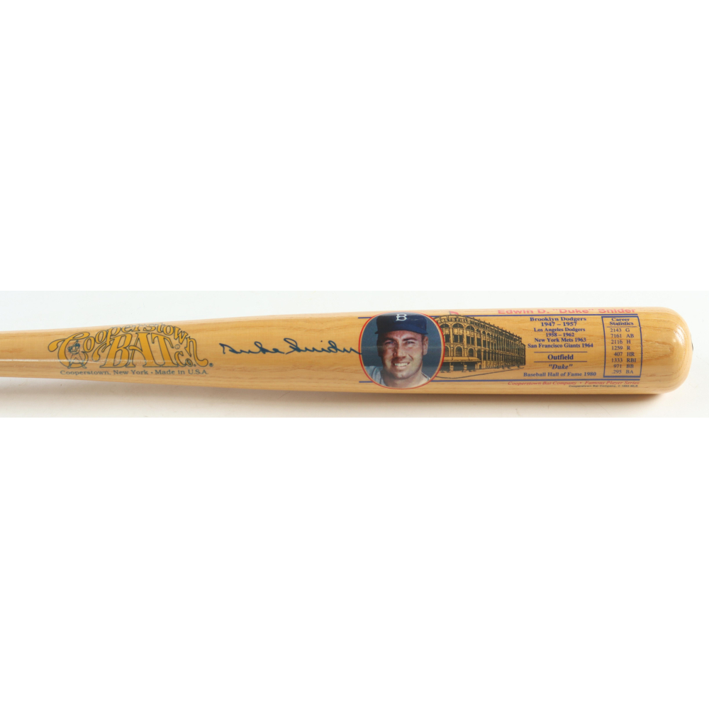 Duke Snider Signed Cooperstown Career Stat Hall Of Fame Player Model ...