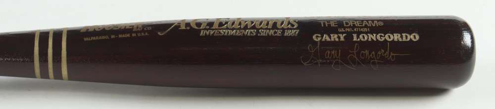 Gary Longordo Signed Hoosier Personalized Baseball Bat (Beckett ...