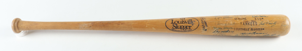1961-62 Yankees Baseball Bat Team-Signed by (18) with Moose Skowron ...