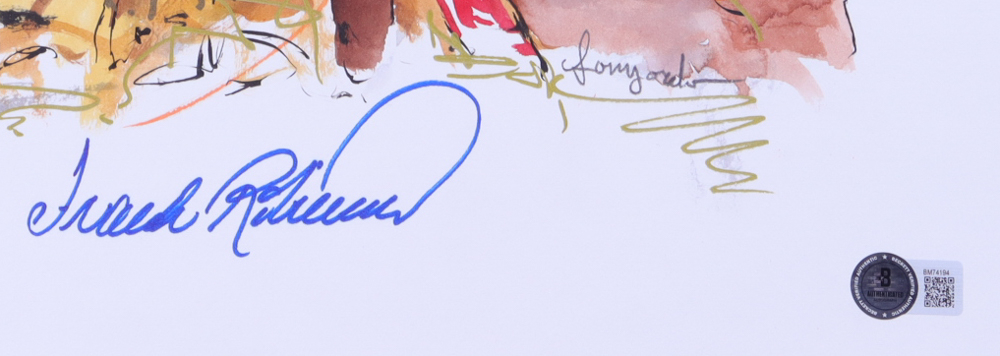 Frank Robinson Signed Orioles 15x20 Longordo Original Mixed Media ...