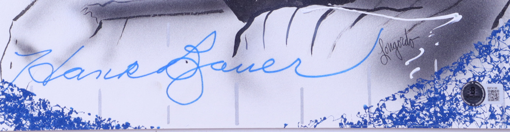 Hank Bauer Signed Yankees 15x20 Longordo Original Mixed Media Artwork ...