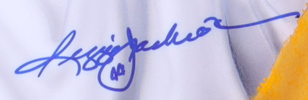 Reggie Jackson Signed Athletics 15x20 Longordo Original Mixed Media ...