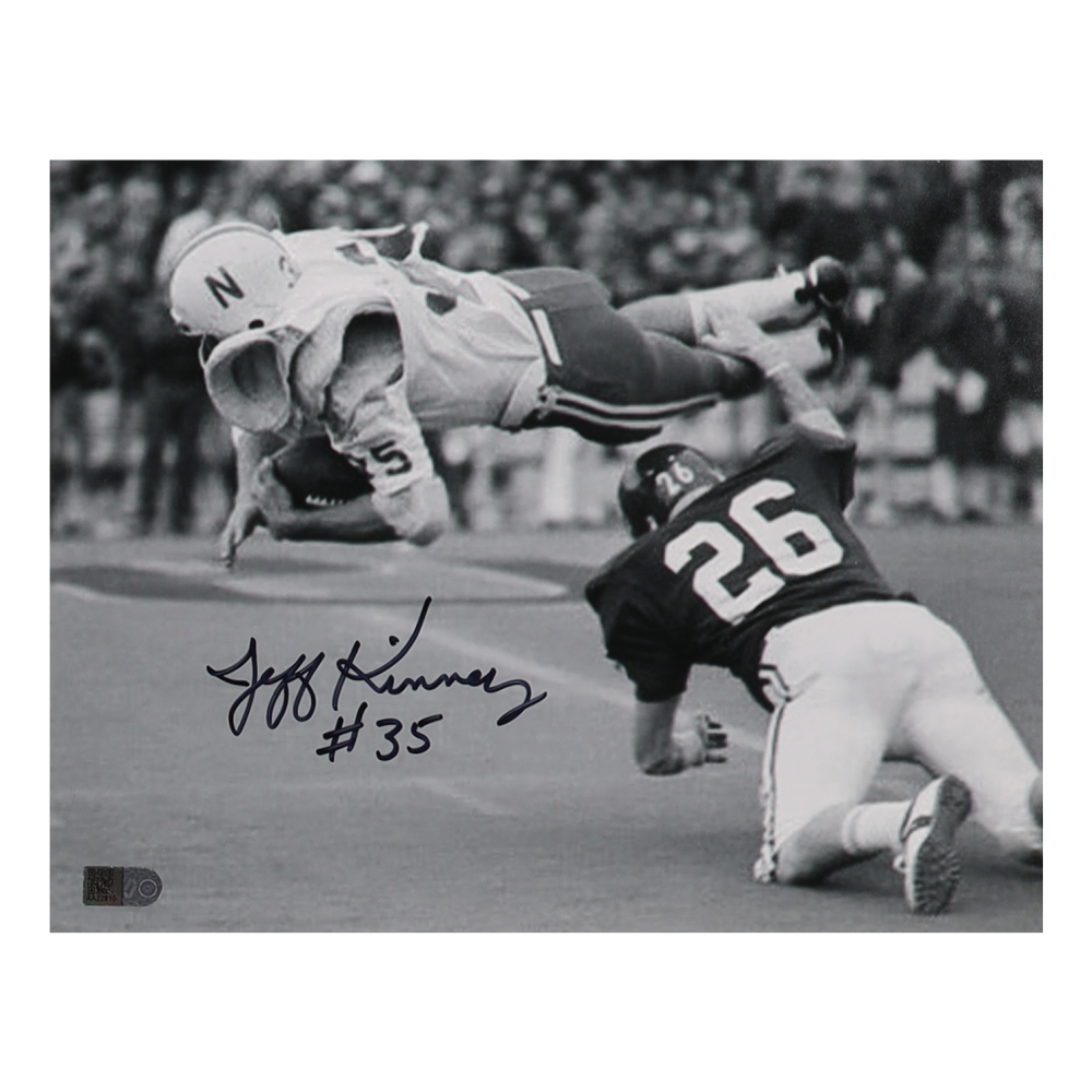 Jeff Kinney Signed Nebraska Cornhuskers 8x10 Photo (AIV) | Pristine Auction